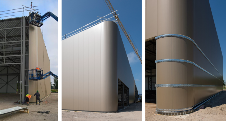 Montage van de afgeronde hoeken in de gevel – Geldermalsen - SAB-profiel